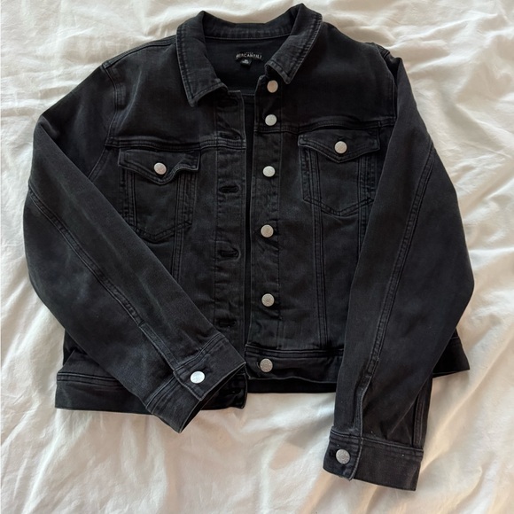 J. Crew Factory | Jackets & Coats | J Crew Factory Black Denim Jacket ...